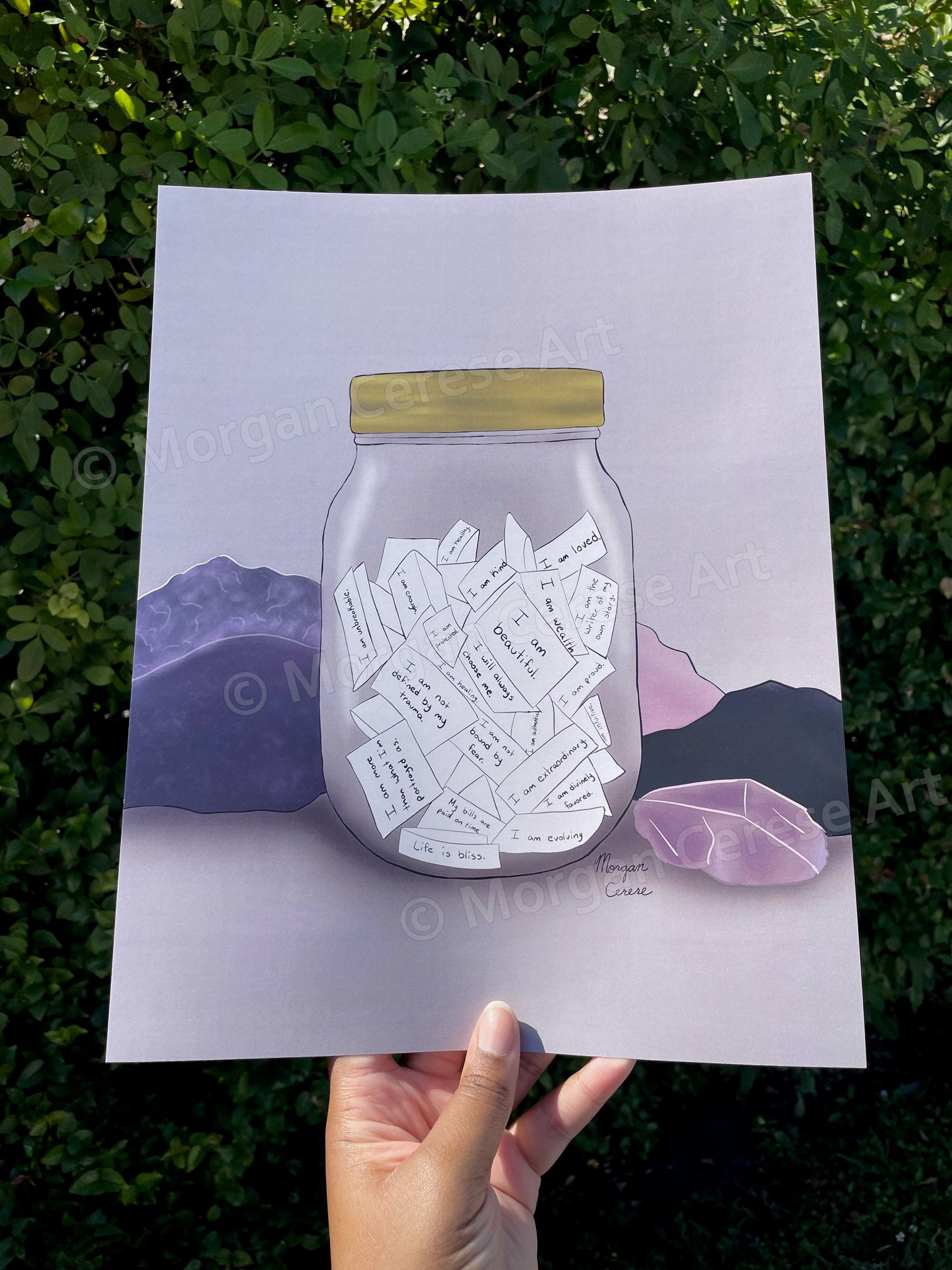 The Affirmation Jar Art Print - Healing Themed Positivity Art – Morgan ...